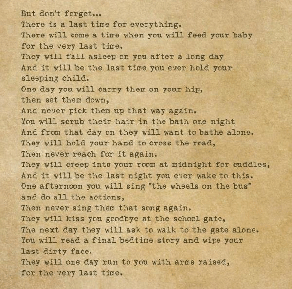 "The Last Time" Is A Touching Poem For Parents