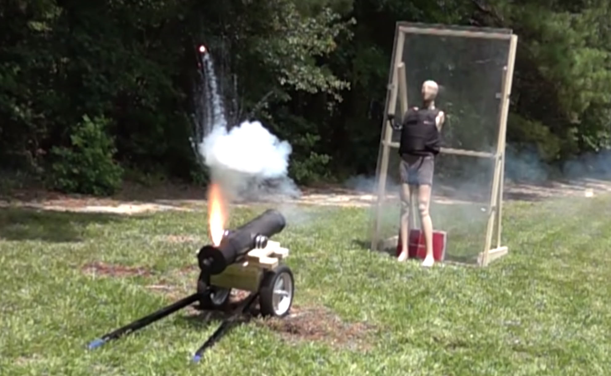 Man Tries To Stop A Cannonball With 50,000 Magnets