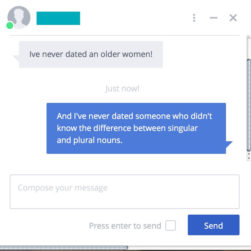 50 first message fails for online dating