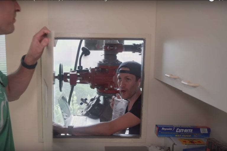 Rebel employee hides from boss at obscure location in office