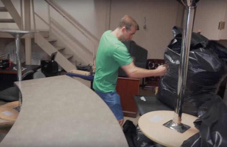 Rebel employee hides from boss at obscure location in office