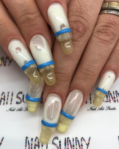 65 strange and disturbing nail art designs