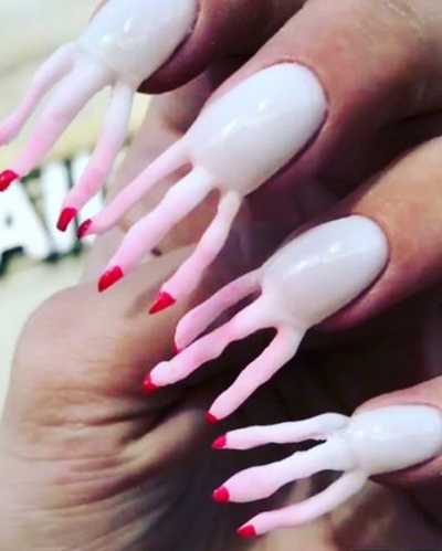 65 strange and disturbing nail art designs