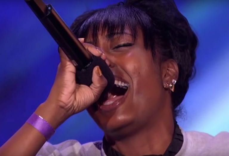 Woman sings emotional tribute to murdered mom on X-Factor