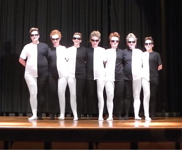 Seven Girls Perform Clever Optical Illusion For Talent Show