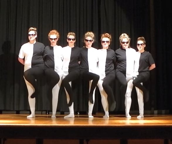 Seven Girls Perform Clever Optical Illusion For Talent Show