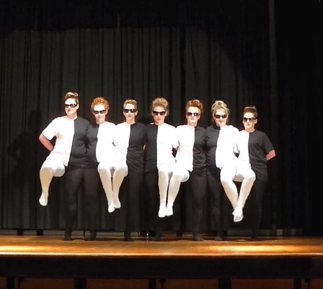 Seven Girls Perform Clever Optical Illusion For Talent Show