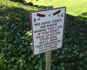 50 funny yard signs people have posted in their yard