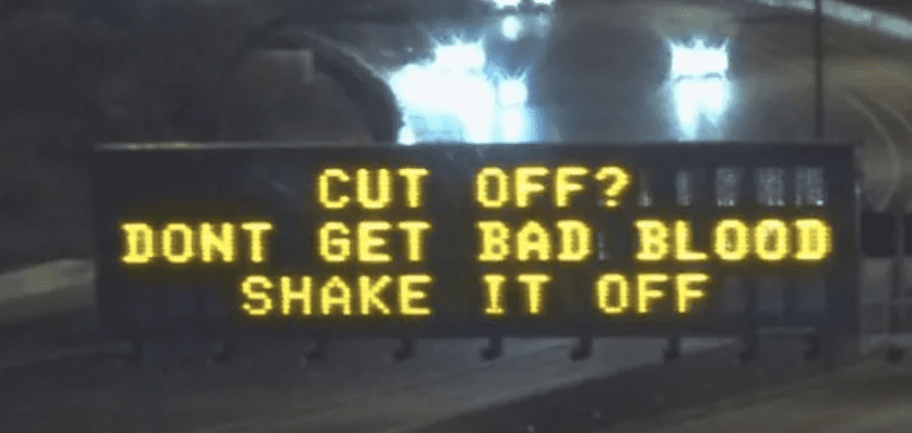50 funny electronic freeway signs