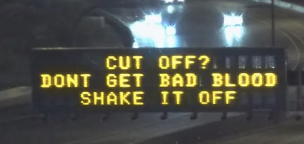 50 funny electronic freeway signs