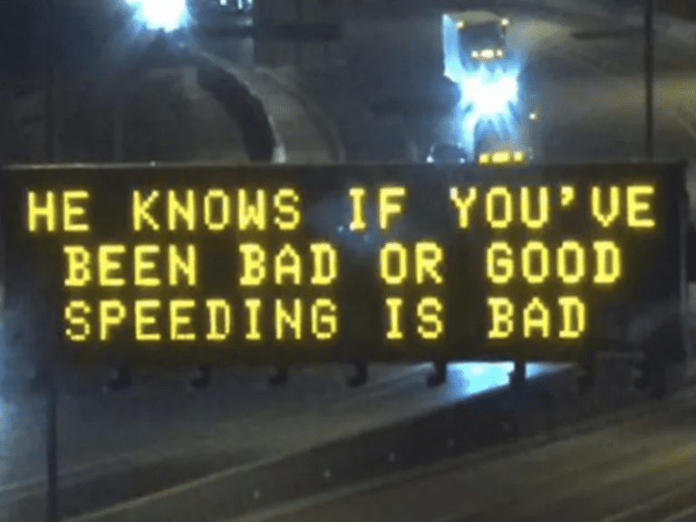 50 funny electronic freeway signs