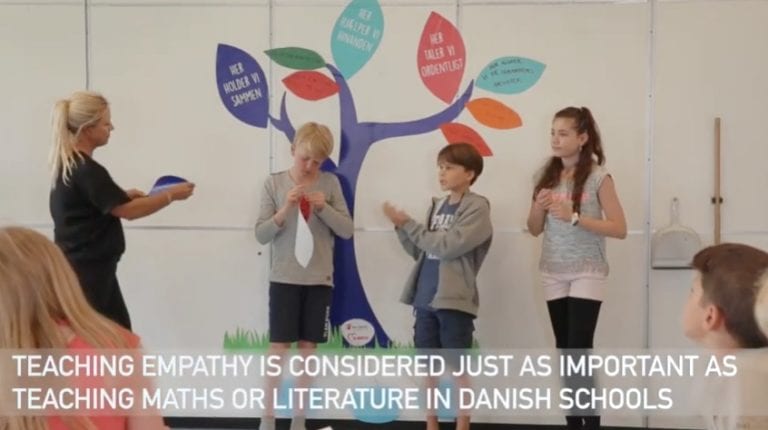 Empathy is taught to students ages 6 to 16 in Denmark schools