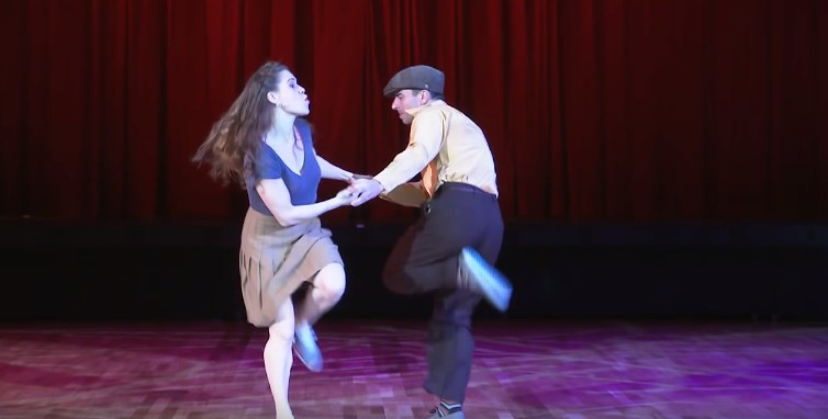 This dancing duo perform a stunning fast-stepping routine
