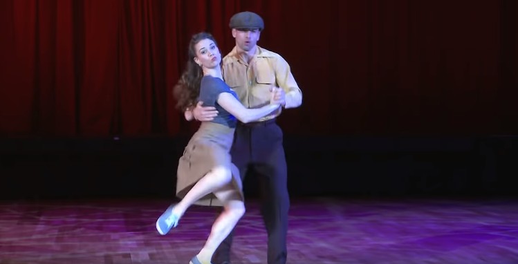 This dancing duo perform a stunning fast-stepping routine