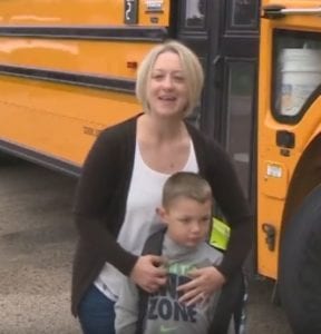 Photo of bus driver grasping preschooler makes headlines
