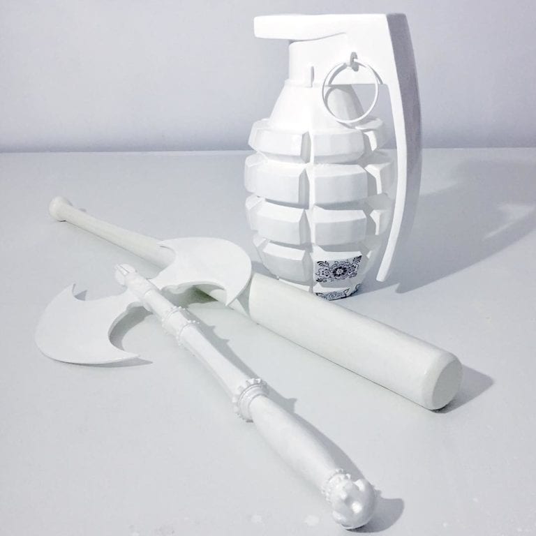 Artist creates weaponry out of "porcelain" to show what it means to be ...