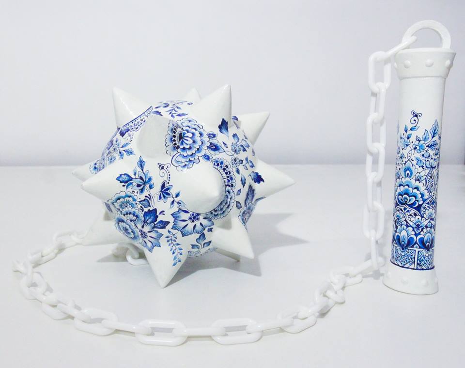 Artist creates weaponry out of "porcelain" to show what it means to be ...