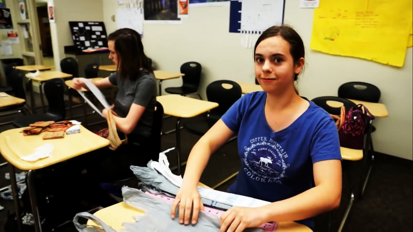 High School Students Make “Plarn” Blankets for the Homeless