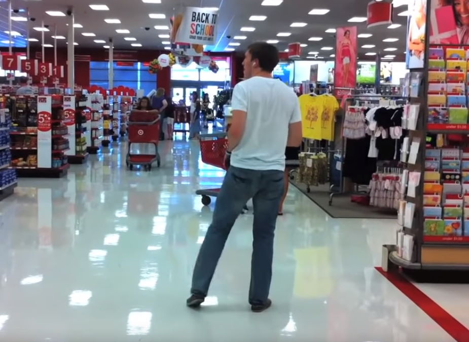 Man Turns Heads In Laughter Dancing To “Footloose” In Target