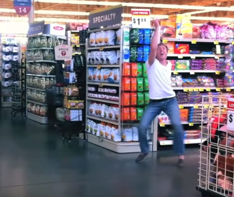 Man Turns Heads In Laughter Dancing To “Footloose” In Target