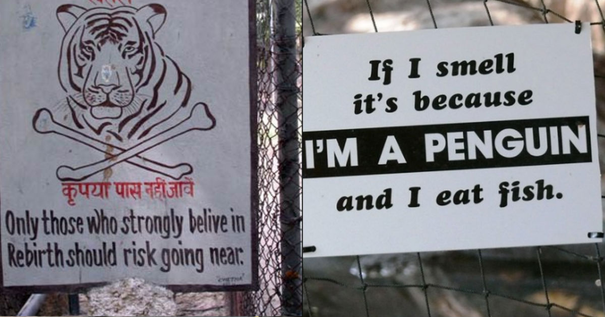 35 Strange But Very Funny Zoo Signs