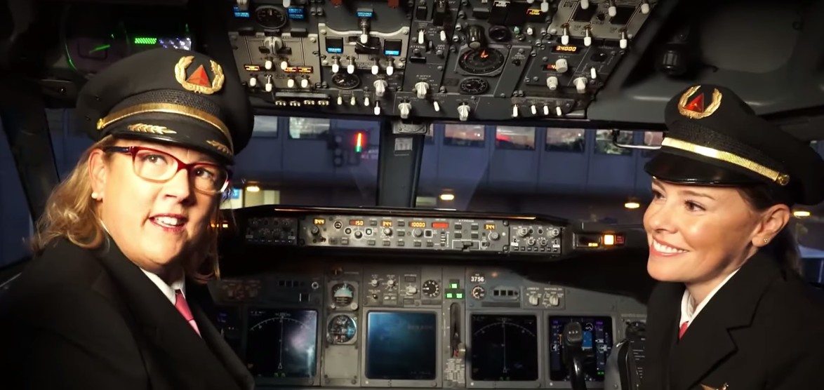 Delta flight has all-women crew, brings 120 girls to visit NASA