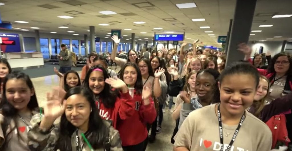 Delta flight has all-women crew, brings 120 girls to visit NASA