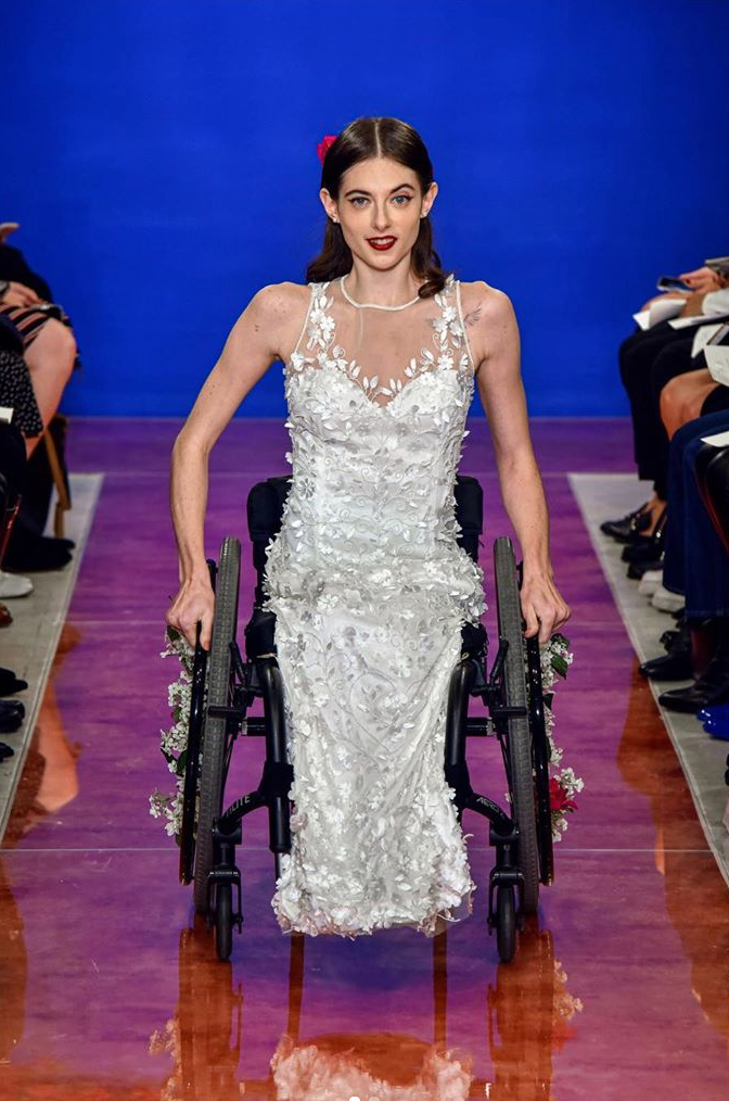 Model in a wheelchair graces the stage at NY Bridal Fashion Week ...
