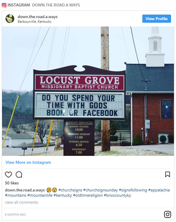 50 church signs making everyone's head turn as they passed by