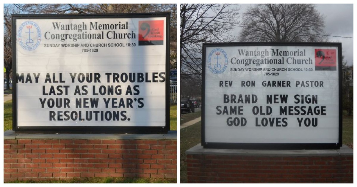 Church puts up clever welcome signs that has everyone talking