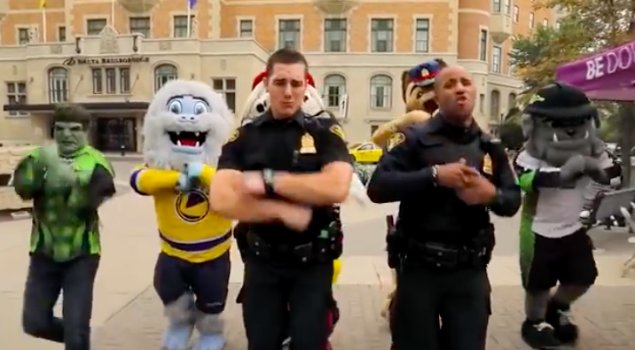 Police officers accept challenge – get town involved in ‘bringing the ...