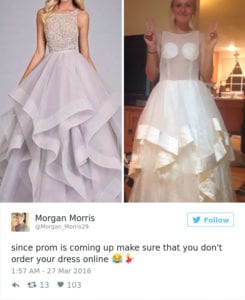 50 reasons why you should never order a prom dress online