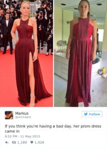 50 reasons why you should never order a prom dress online