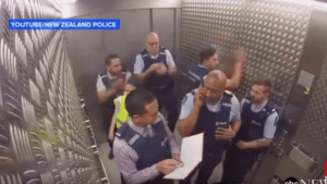 Police officers enter an elevator – then fill the silence with amazing ...
