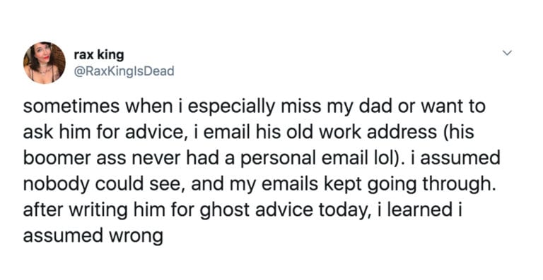 Woman keeps emailing her late father – then one days she gets a response