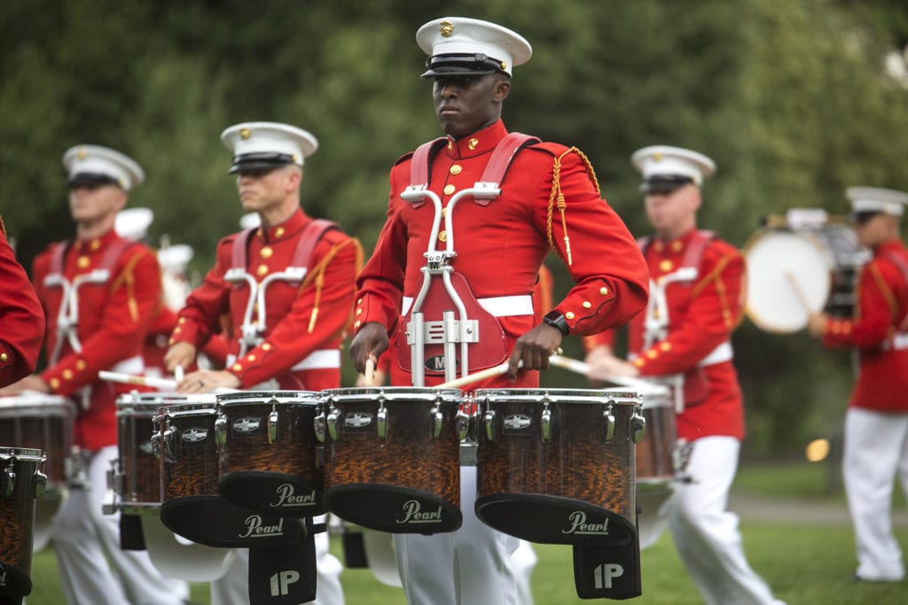 Student percussion group enter stage ready for exam – then drops a beat ...