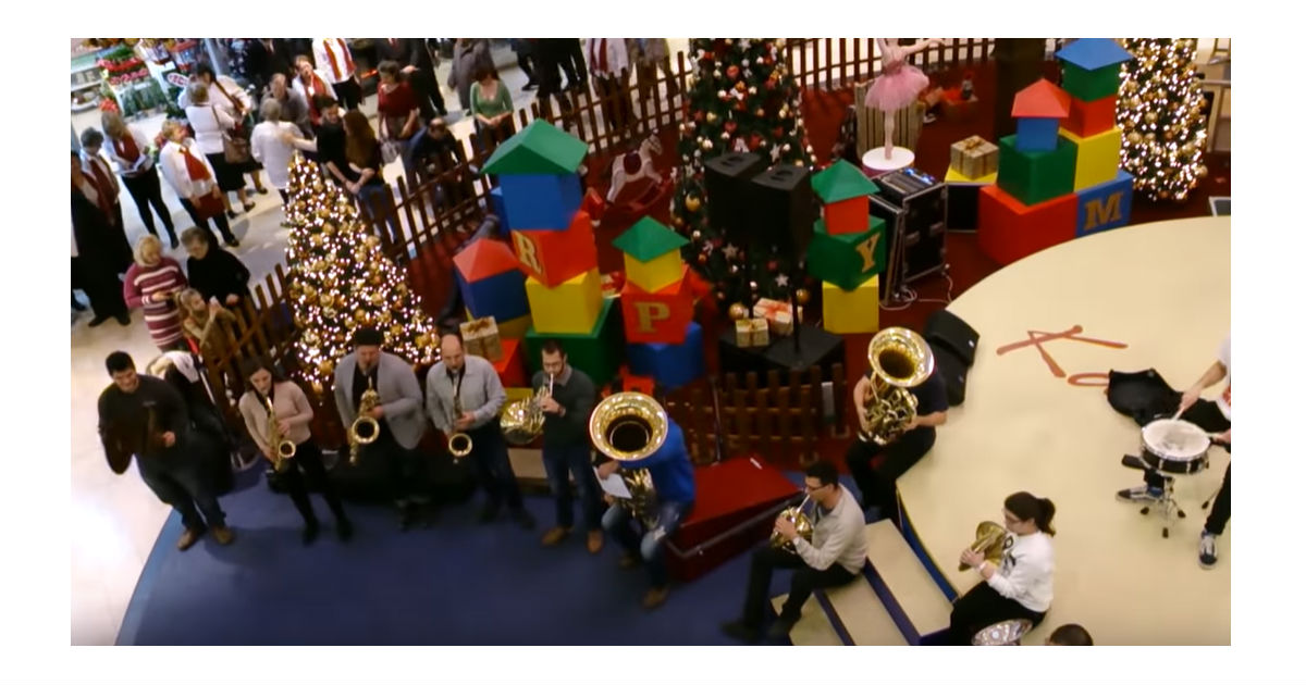 Solo drummer starts playing – then one by one horns join him for a Star ...