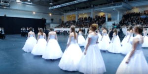 Prom students enter dance floor in single-file-line – then steal the ...