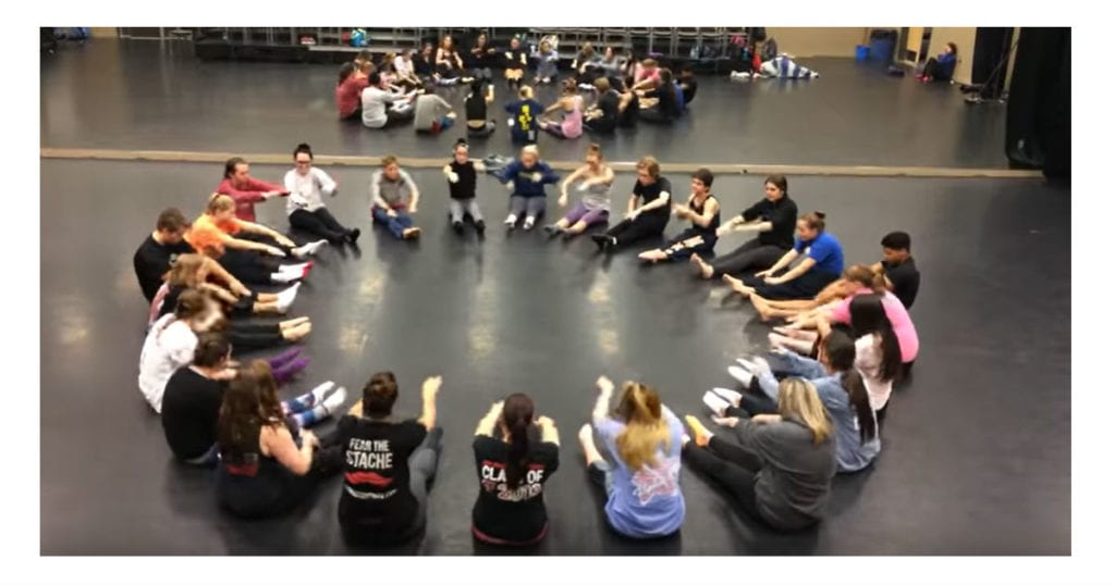 Group of dancers sit in a circle – tackle ‘impossible’ body percussion ...