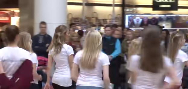 One dancer brings in a flash mob of 40 dancers for Aer Lingus Launch ...