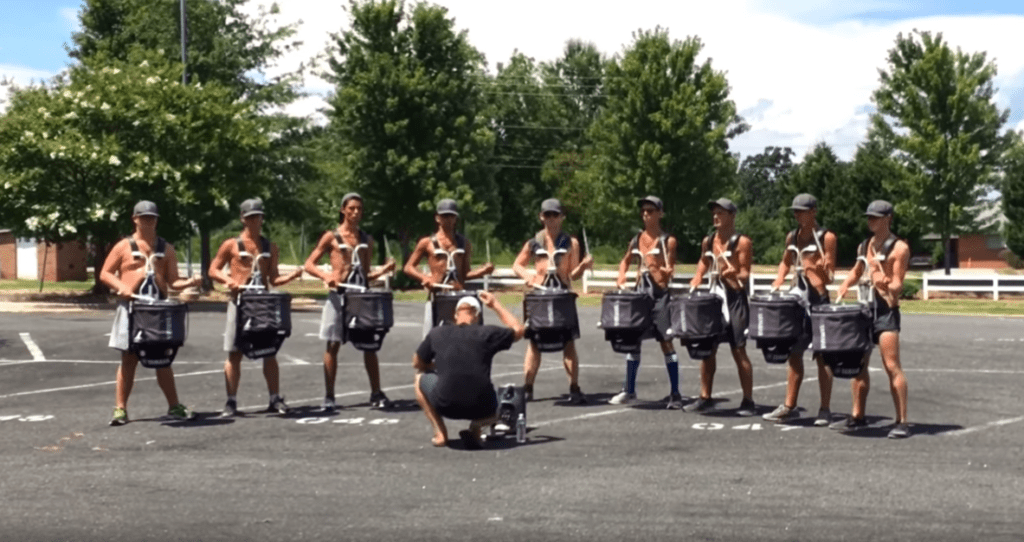 All-male drumline team rehearses what has to be the best routine yet