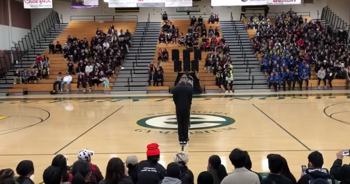 High school dancers step onto court – shake the house down with most ...