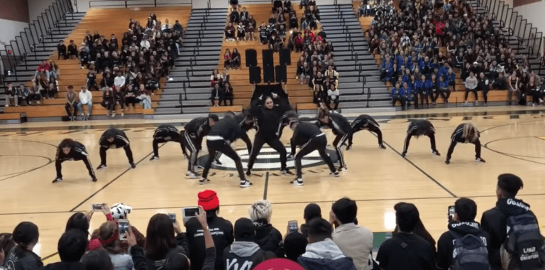 High school dancers step onto court – shake the house down with most ...