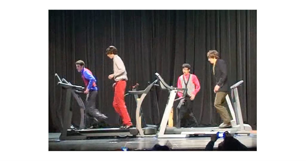 Students hop on treadmills during talent competition – steal the show ...