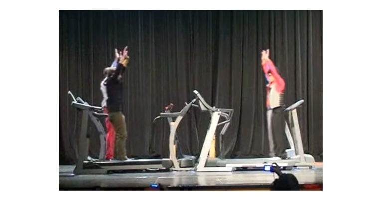 Students hop on treadmills during talent competition – steal the show ...
