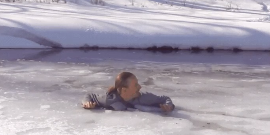 Outdoors expert shares how to get yourself out if you fall through ice