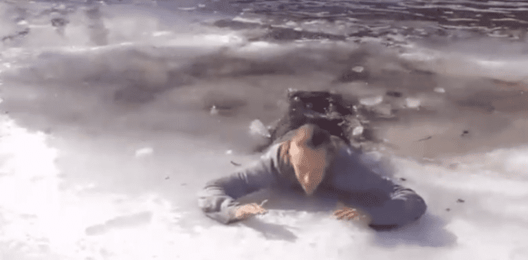 Outdoors expert shares how to get yourself out if you fall through ice