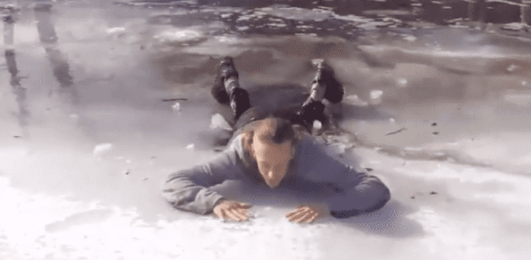 Outdoors expert shares how to get yourself out if you fall through ice