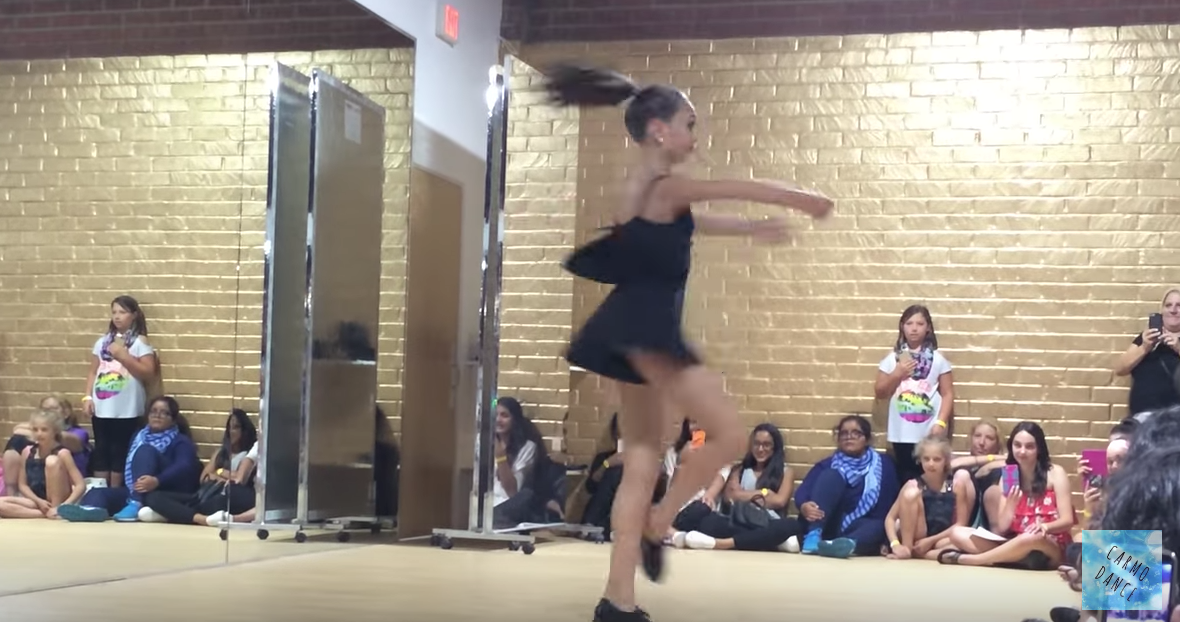 Girl performs acapella tap dance and steal the show with fantastic skill
