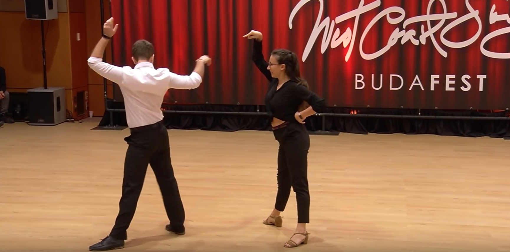 Swing dancers glide onto stage – steal the show with fantastic fancy ...